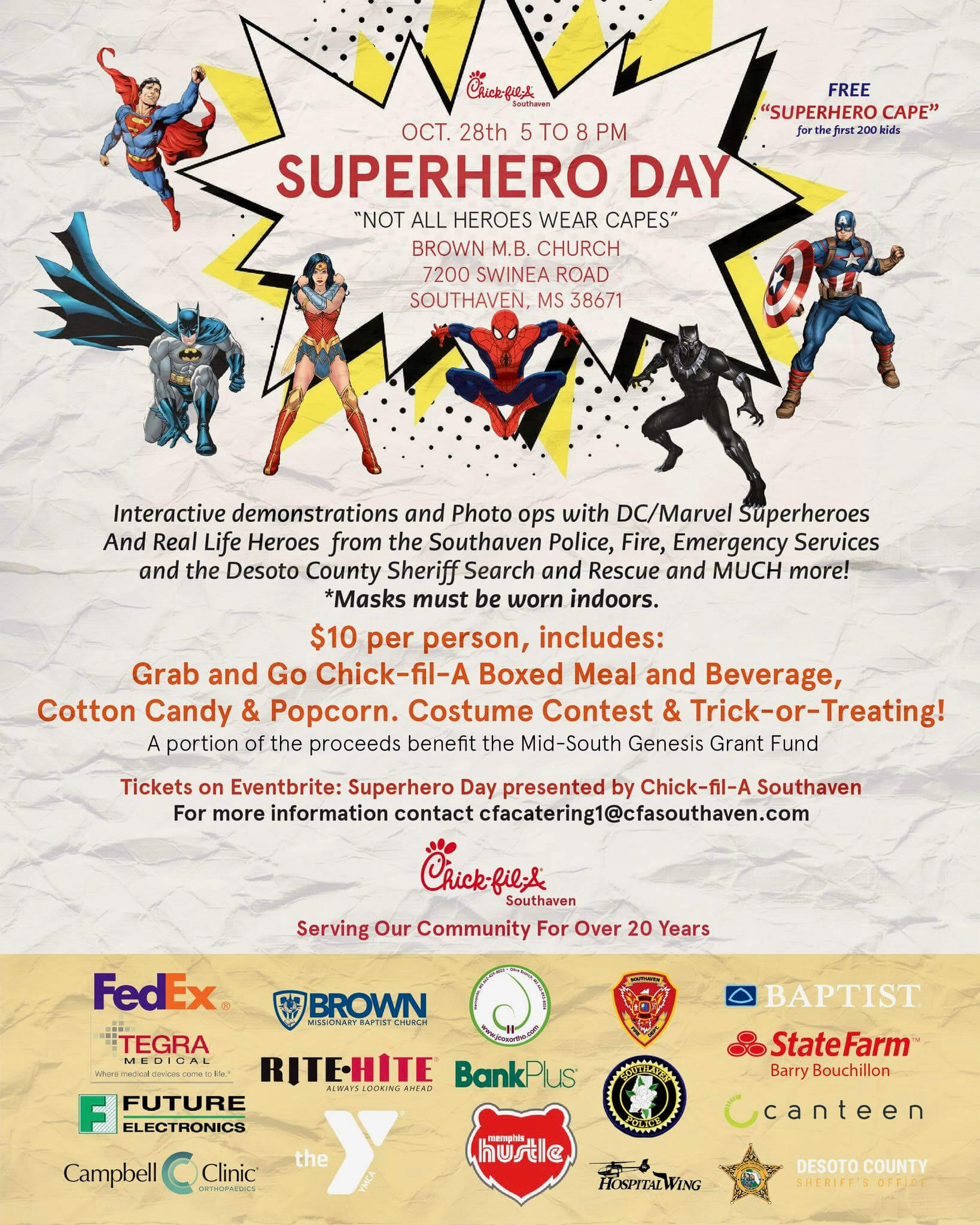 Chick-fil-A Southaven holds SuperHero festival event | DeSoto County News