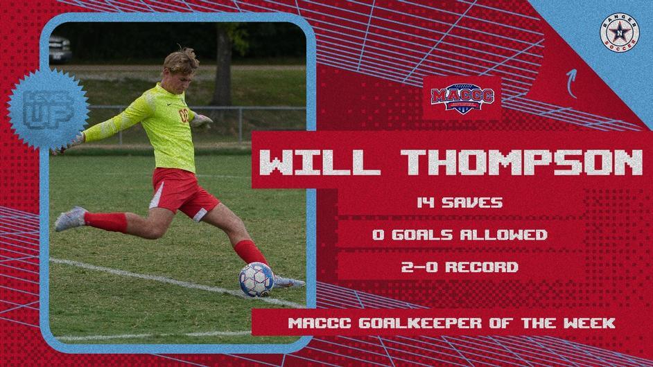 Will Thompson Named MACCC Men’s Goalkeeper of the Week | DeSoto County News