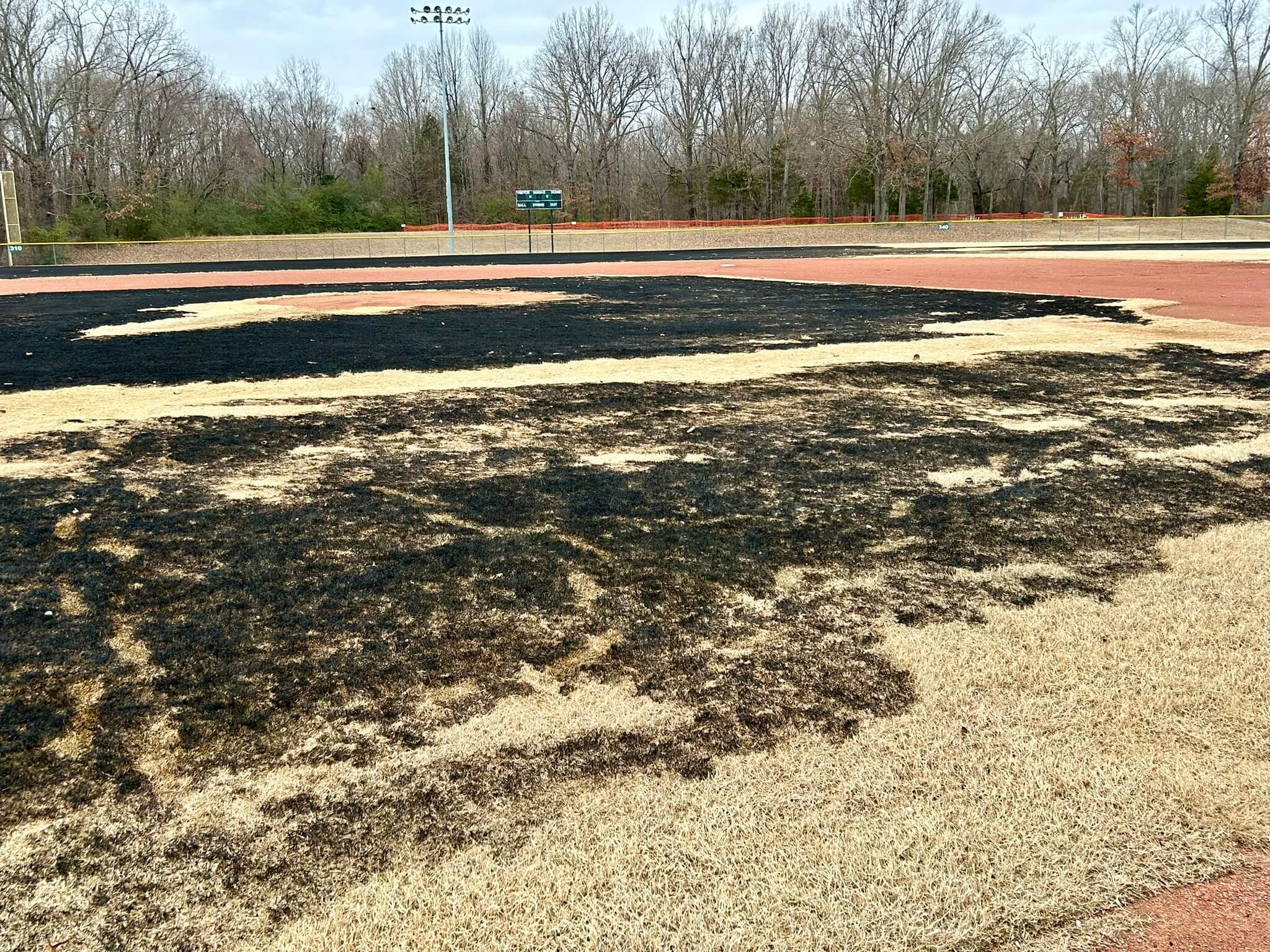 Baseball fields catch fire during fireworks show | DeSoto County News