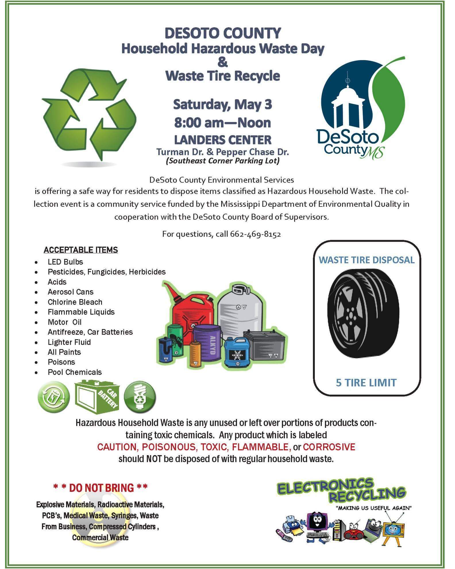 Household Hazardous Waste Day 2025 announced | DeSoto County News